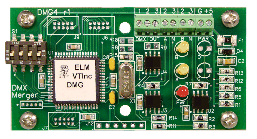 Dmx Merger 2x1 Pcb Combiner Elm Video Technology