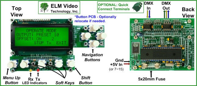 DMX ANALYZER TESTER SCENE SAVE RECALL PCB, SEND & RECEIVE, DMX512 Color ...